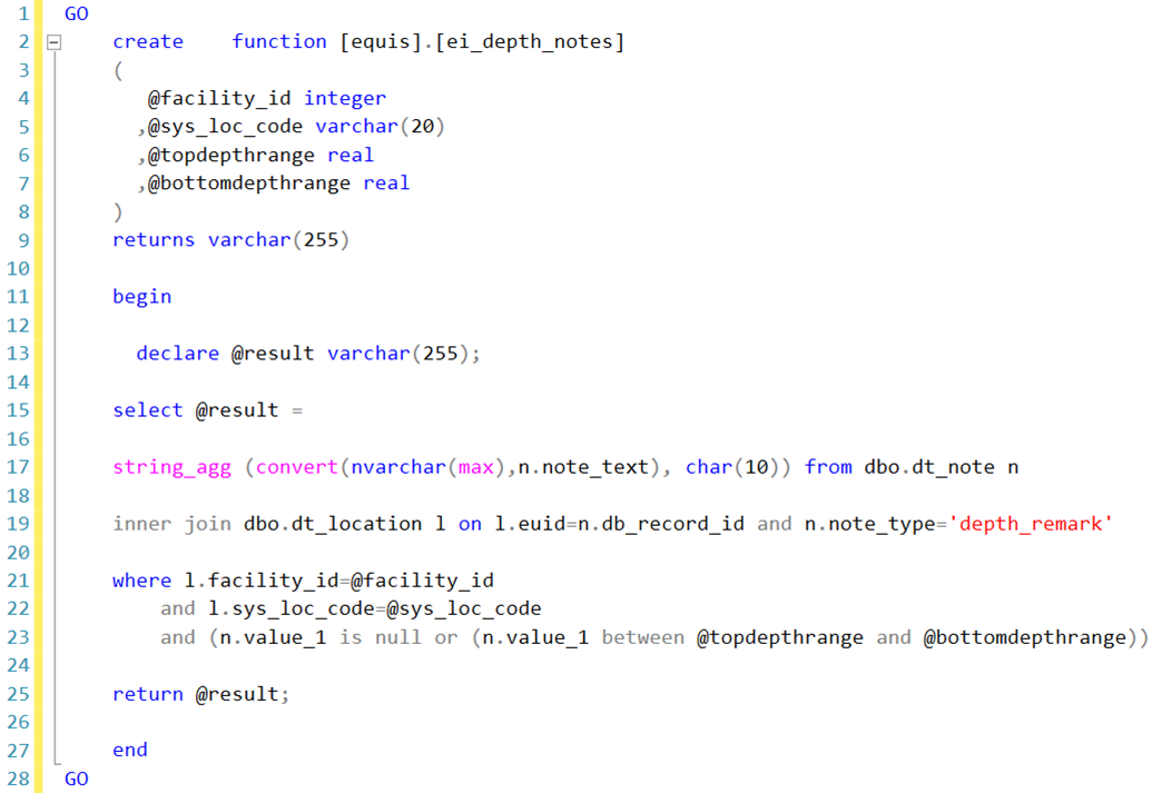 Tables and Fields to Generate Boring Logs